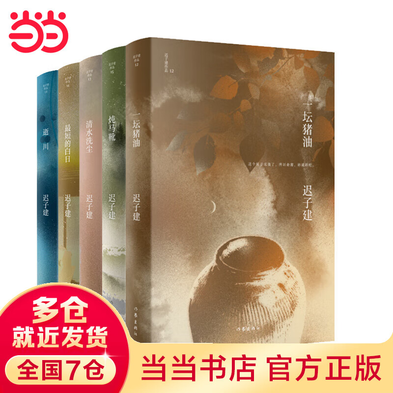迟子建自选集（套装共5册）一坛猪油+炖马靴+最短的白日+清水洗尘+逝川