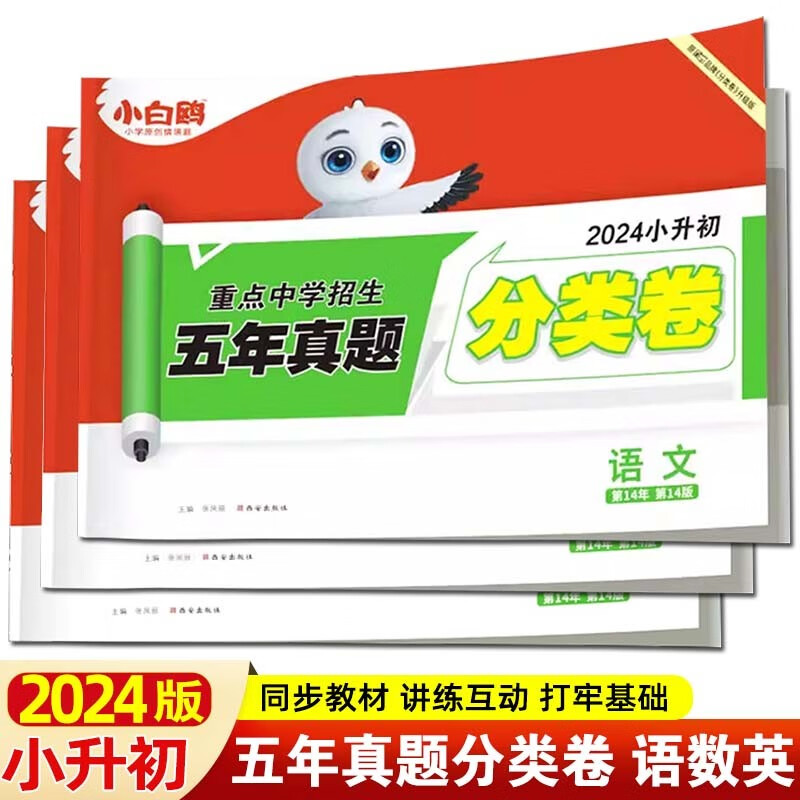 2024小白鸥星空小升初五年真题分类卷全套3科 语文+数学+英语