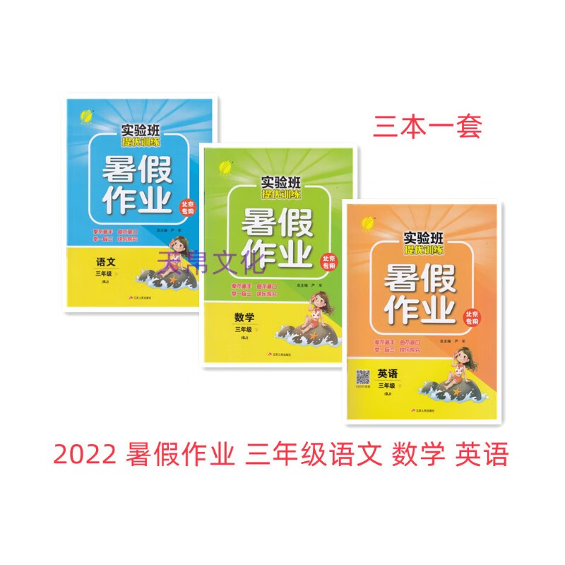 2022实验班提优训练 暑假作业三年级 语/数/英 三本 北京专用