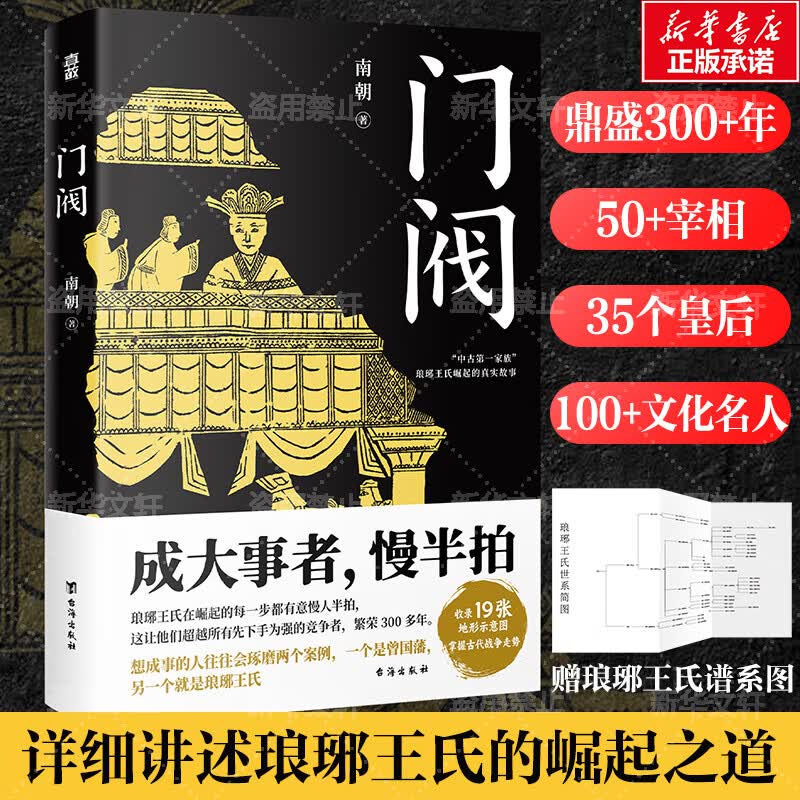 【赠琅琊王氏谱系图】门阀 成大事者 慢半拍 收录19张地图“中古家族”琅琊王氏传承千年的成事智慧 培养了50多位宰相 30多个皇后 省级高官不计其数 图书