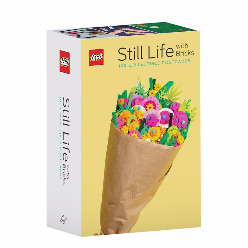 LEGO乐高 静物明信片100张 带积木块 英文原版创意礼物送礼善本图书