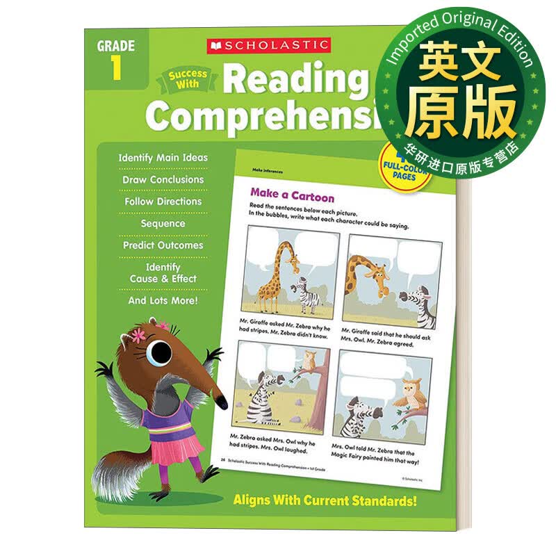 Scholastic Success with Reading Comprehension Grade 1 学乐成功系列阅读理解练习册 一年级 英文版 进口英语原版书籍 英文原版