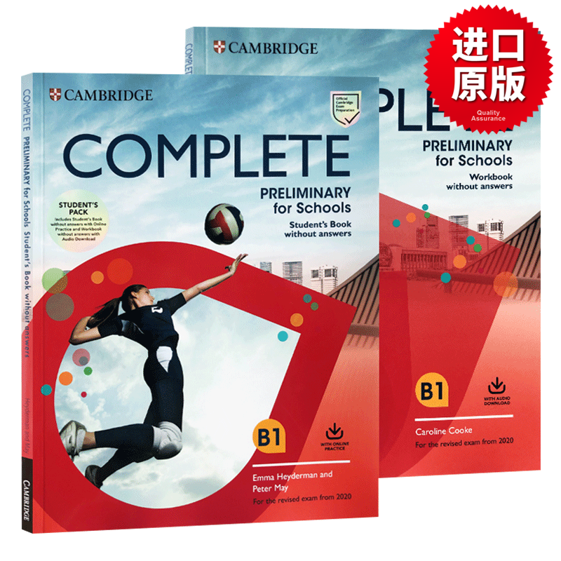 剑桥PET考试B1备考学生书套装 青少版 英文原版 Complete Preliminary for Schools Student's Book Pack B1 英文版进口英语书籍