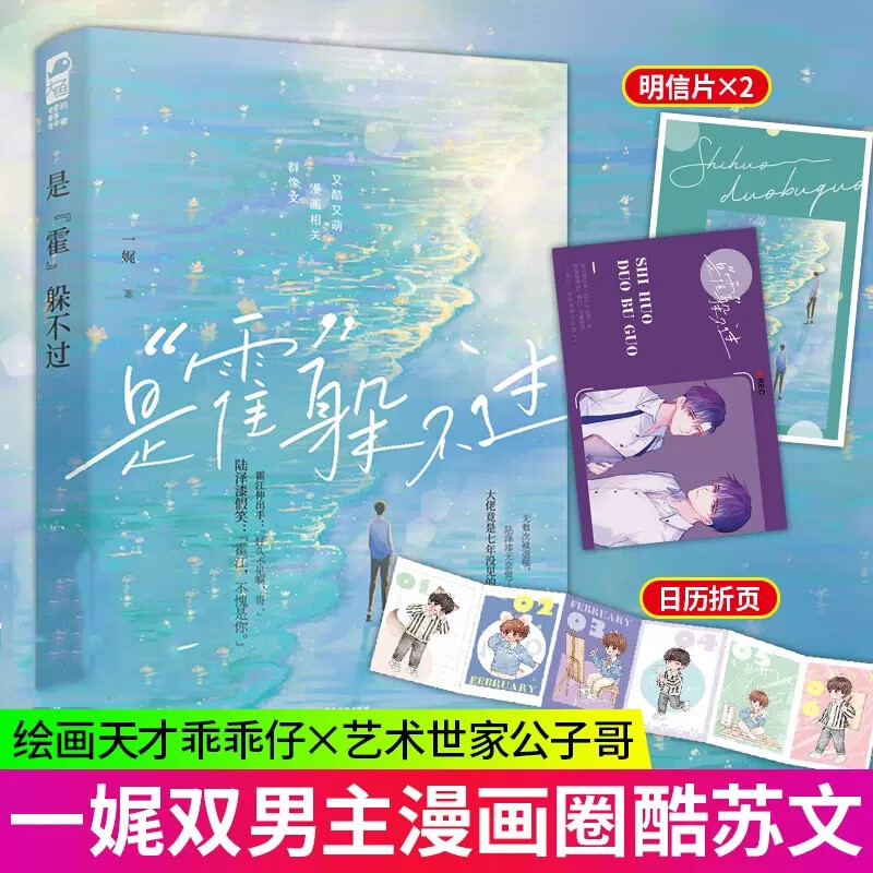 赠折叠日历卡x2+明信片x2 是霍躲不过 一娓 青春文学爱情纯爱双男主男男cp言情小说g