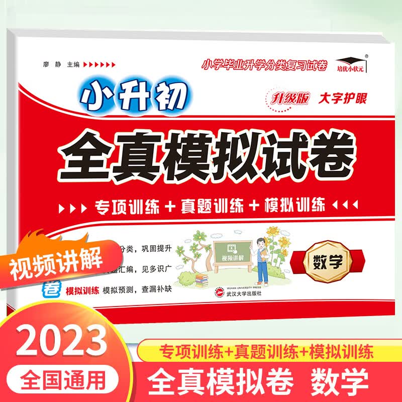 2023新知识集锦语文升级版大字护眼全国版小学生1-6年级统编语文知识大全文学常识字词成语归纳六年级小升初 23版小升初模拟试卷【数学】 小学通用