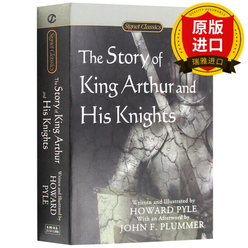 英文原版 亚瑟王与圆桌骑士 小说 The Story of King Arthur and His Knights 传奇故事书 经典名著 Howard Pyle进口英语书籍