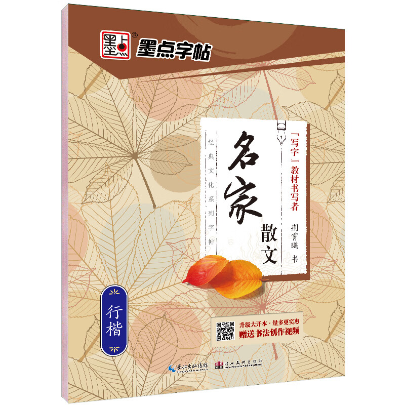 名家散文练字帖 墨点字帖经典文化系列 优美句子 荆霄鹏楷书 [单本]名家散文