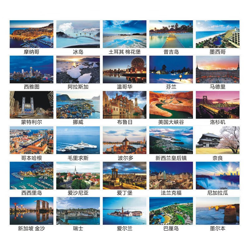 世界各地城市明信片欧洲美英国名校建筑风景旅游行文艺摄影贺卡片 全世界都在等你明信片30张