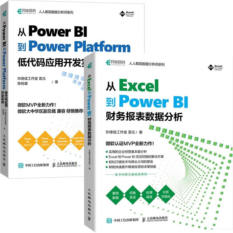 数据分析学习锦囊：从 Excel 到 Power BI+从Power BI 到 Power Platform（套装2册）（异步图书出品）