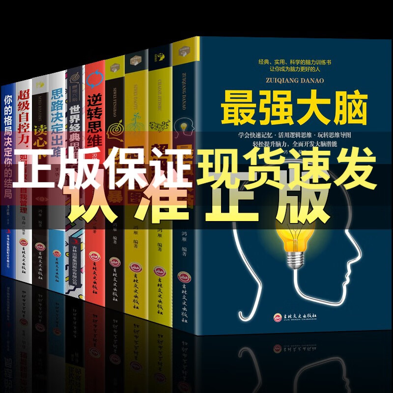 现货 超级记忆术大全集全套 最强大脑逆转思维风暴超强记忆术 记忆力训练法书籍小学生中学高中记忆宫殿记忆力训练书学霸都在 【全10册】超级记忆术+思路格局套装
