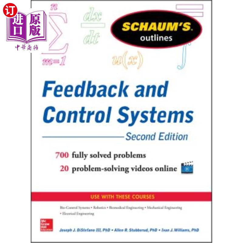 海外直订Schaum's Outline of Feedback and Control Systems, 3rd Edition 反馈和控制系统
