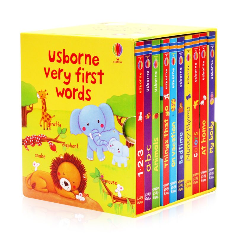 新品 英文纸板 Very first words 读物10本 纸板书