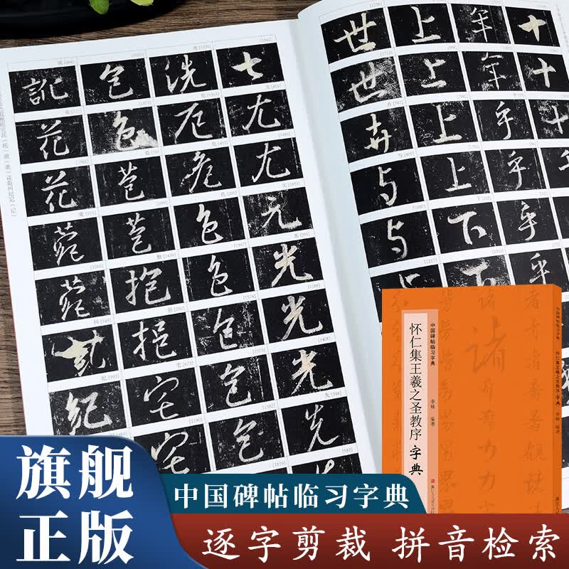 怀仁集王羲之圣教序字典 中国碑帖临习字典 按偏旁部首归类行书隶书楷书毛书法字典工具书 书法爱好者快速掌