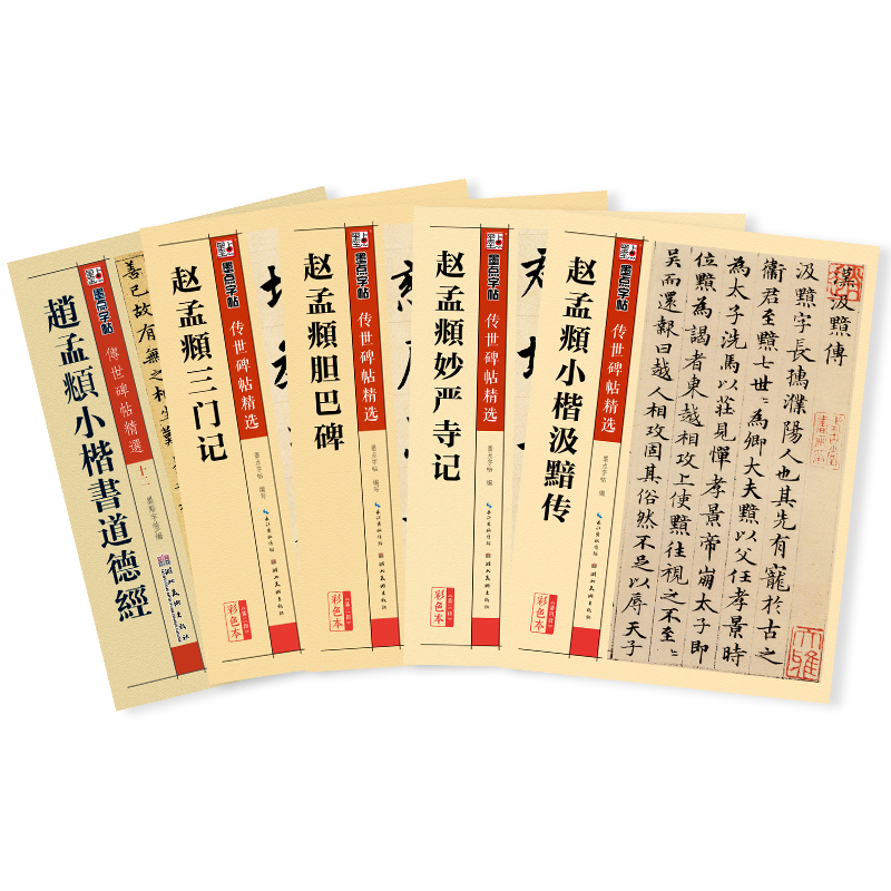 墨点字帖:毛笔字帖碑帖字帖赵孟頫套装 毛笔书法（套装共5册）