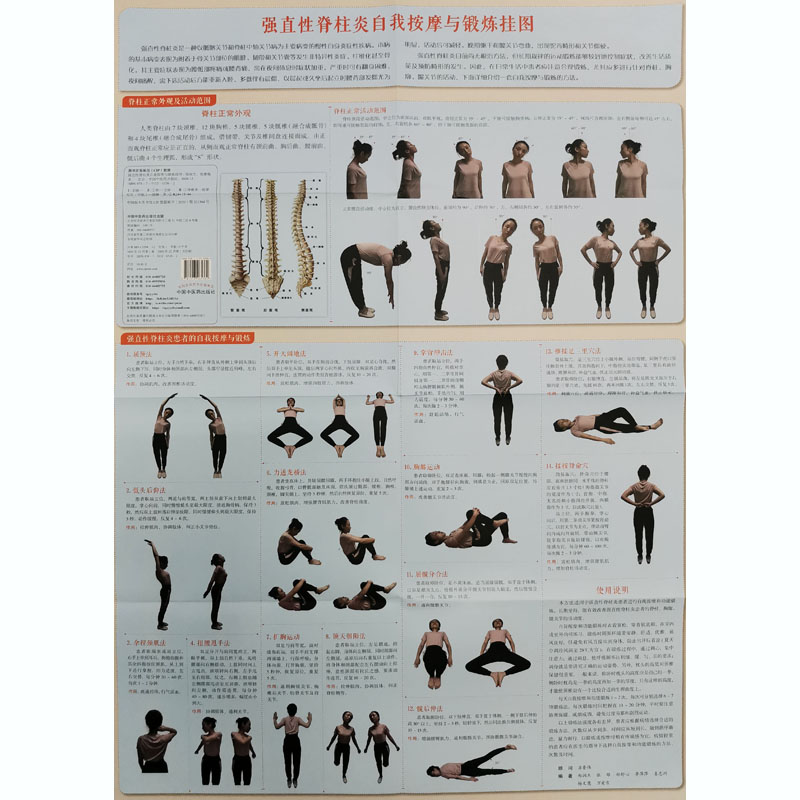 强直性脊柱炎自我按摩与锻炼挂图
