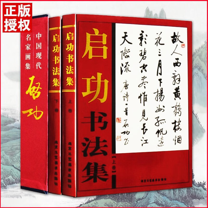 启功书法全集 启功书法集 铜版纸精装彩印16开共两卷 中国现代名家字帖 380