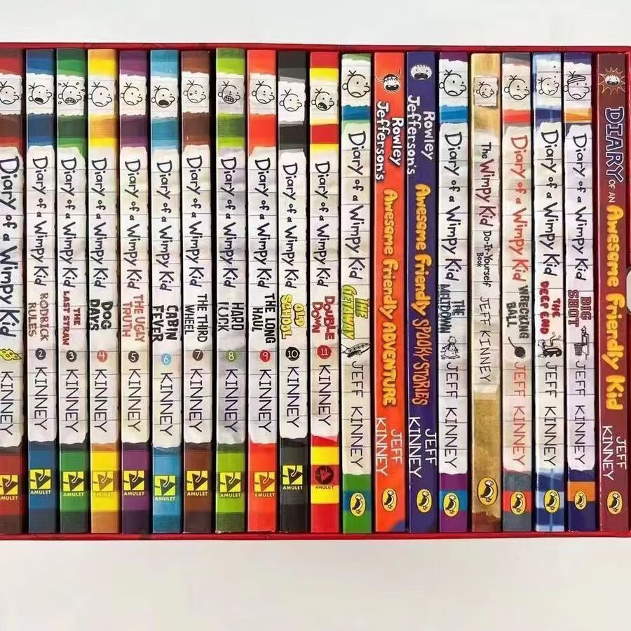 英文原版小屁孩日记16册Diary of a Wimpy Kid Books1-16全套 小屁孩日记1-20