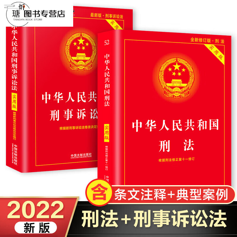 刑事诉讼法+刑法典全套2册2021年-2022年新版中华人民刑事诉讼法及司法解释法条释义中国法