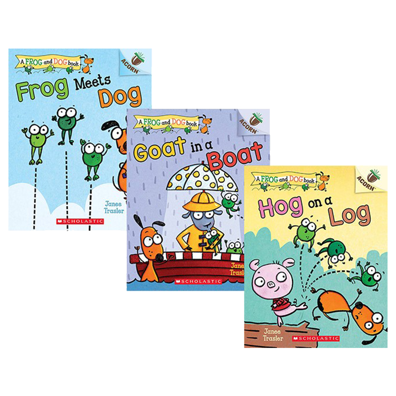 预售 A Frog and Dog 青蛙和狗 3册 英文原版 Scholastic Acorn 学乐大树姐妹篇橡树系列 桥梁章节书 英语学习书籍课外阅读读物 .梦想童趣城