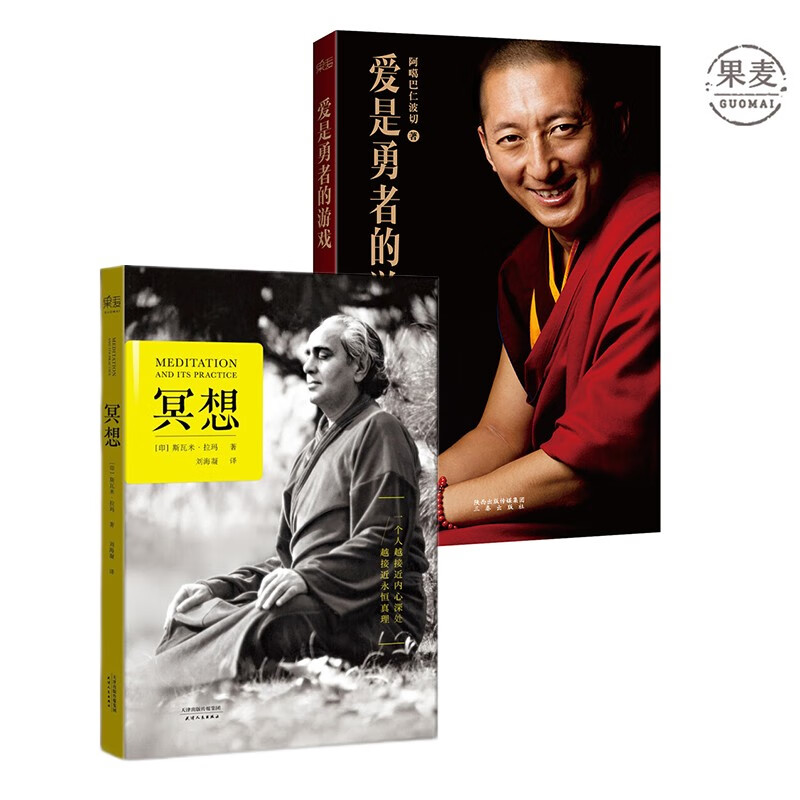 冥想作品集：冥想+爱是勇者的游戏（套装2册） 20世纪瑜伽大师斯瓦米拉玛 一本书讲明白冥想本质和修习方法 内在修习 揭秘了山区隐居高人的简易 果麦图书