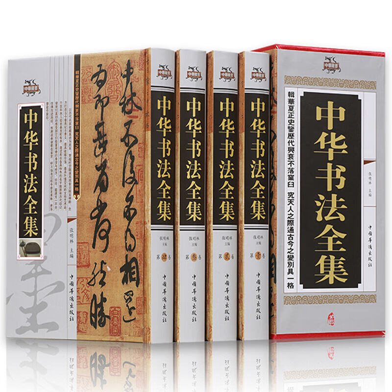 中华书法全集（全套四册）中国书法大字典书法教学用书书法篆刻书法 硬笔书法好的字帖书法