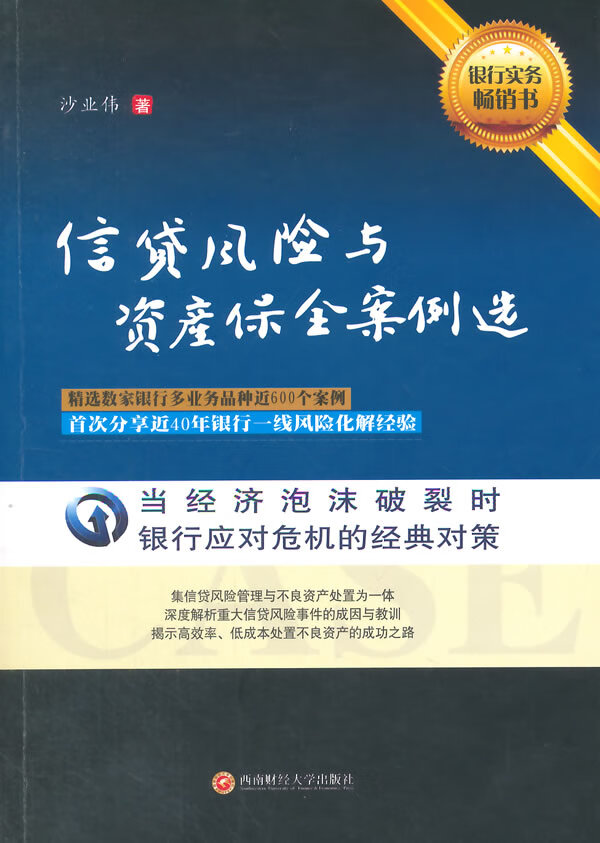 信贷风险与资产保全案例选 沙业伟【好书，下单速发】