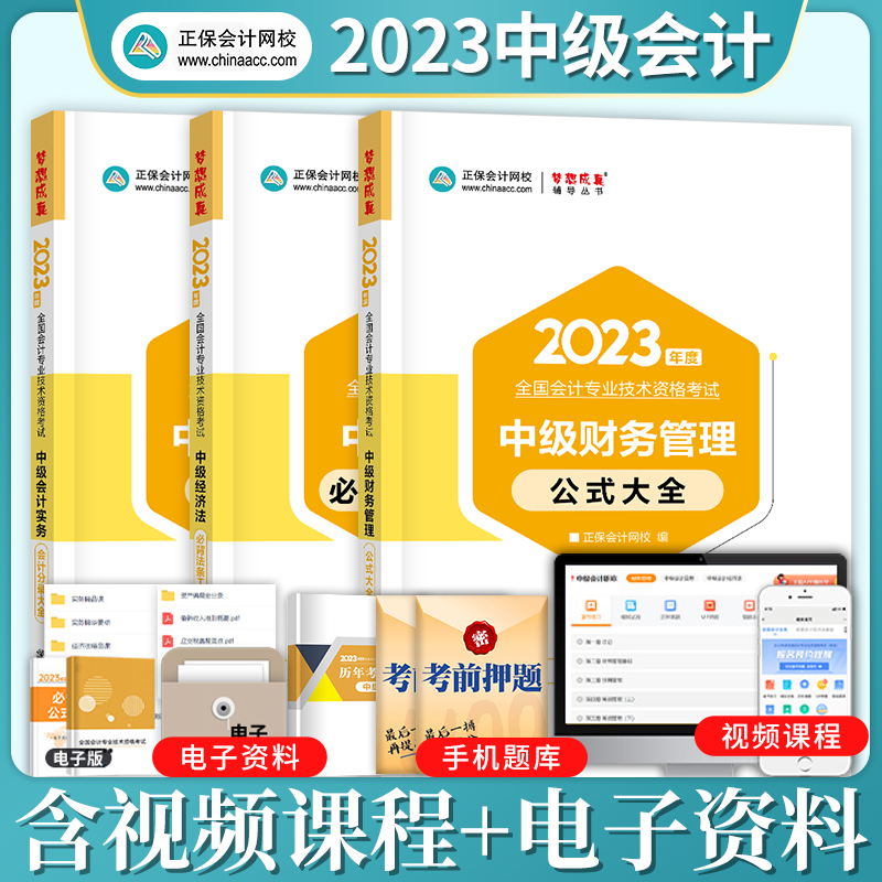正保会计网校 2023中级会计职称考试 中级会计资格考试辅导用书 中级会计师 梦想成真 中级会计分录大全 中级会计教材配套辅导用书 学习资料 【工具书】中级会计3科