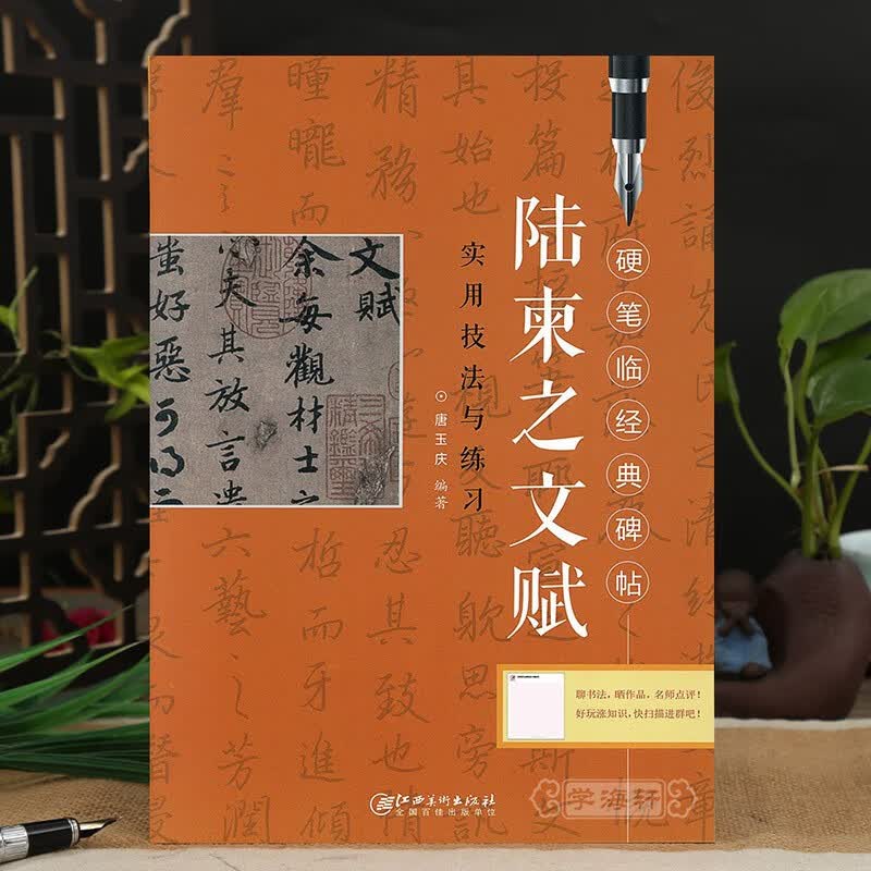 陆柬之文赋 实用技法与练习 硬笔行书临碑帖练字帖临摹历代碑帖技法讲解书法学习硬笔临 古帖硬笔书法教程江西美术出版社