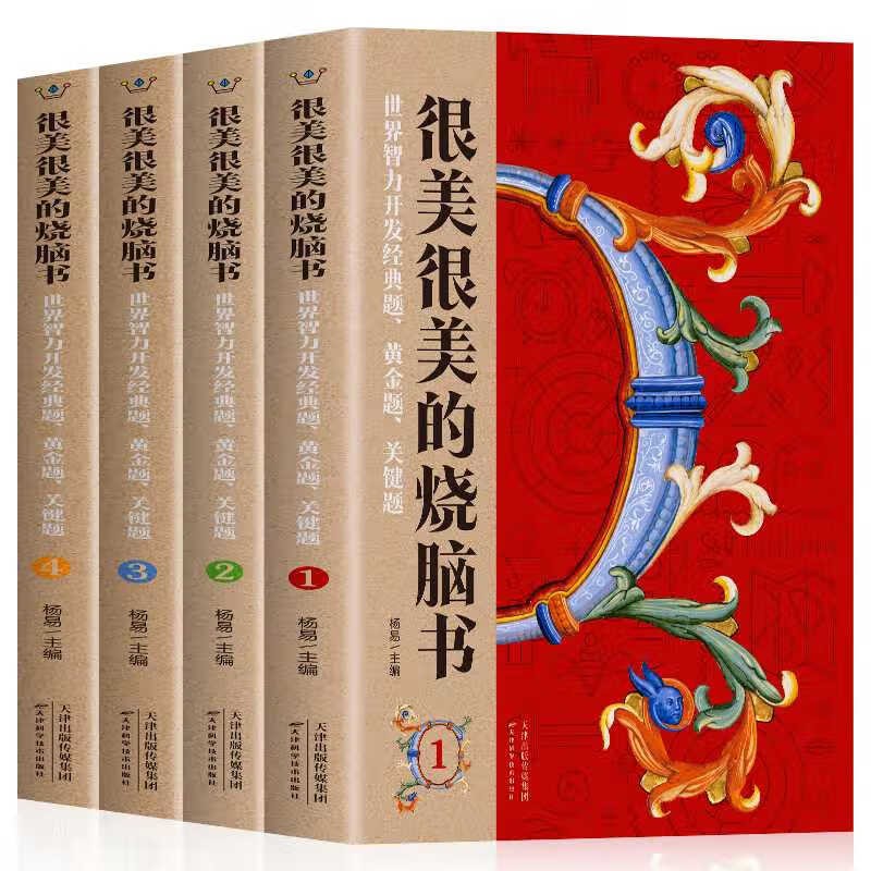 很美很美的烧脑书-世界智力开发典题黄金题关键题（套装全4册）父母送给孩子的人生礼物全脑开发课
