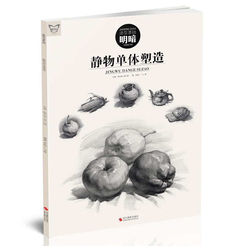 造型基础明暗静物单个塑造 画中话李彪二单体素描静物零基础入门教材临摹范本画册书籍范画对临课件高校联考