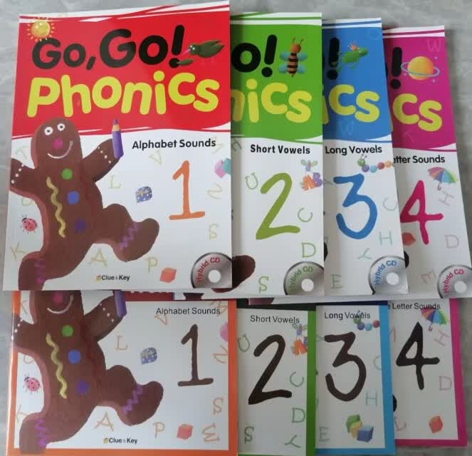 Go Go Phonics 1/2/3/4少儿英语自然拼读拼音gogophonics练习本册 全套课本+练习册+扫码音频