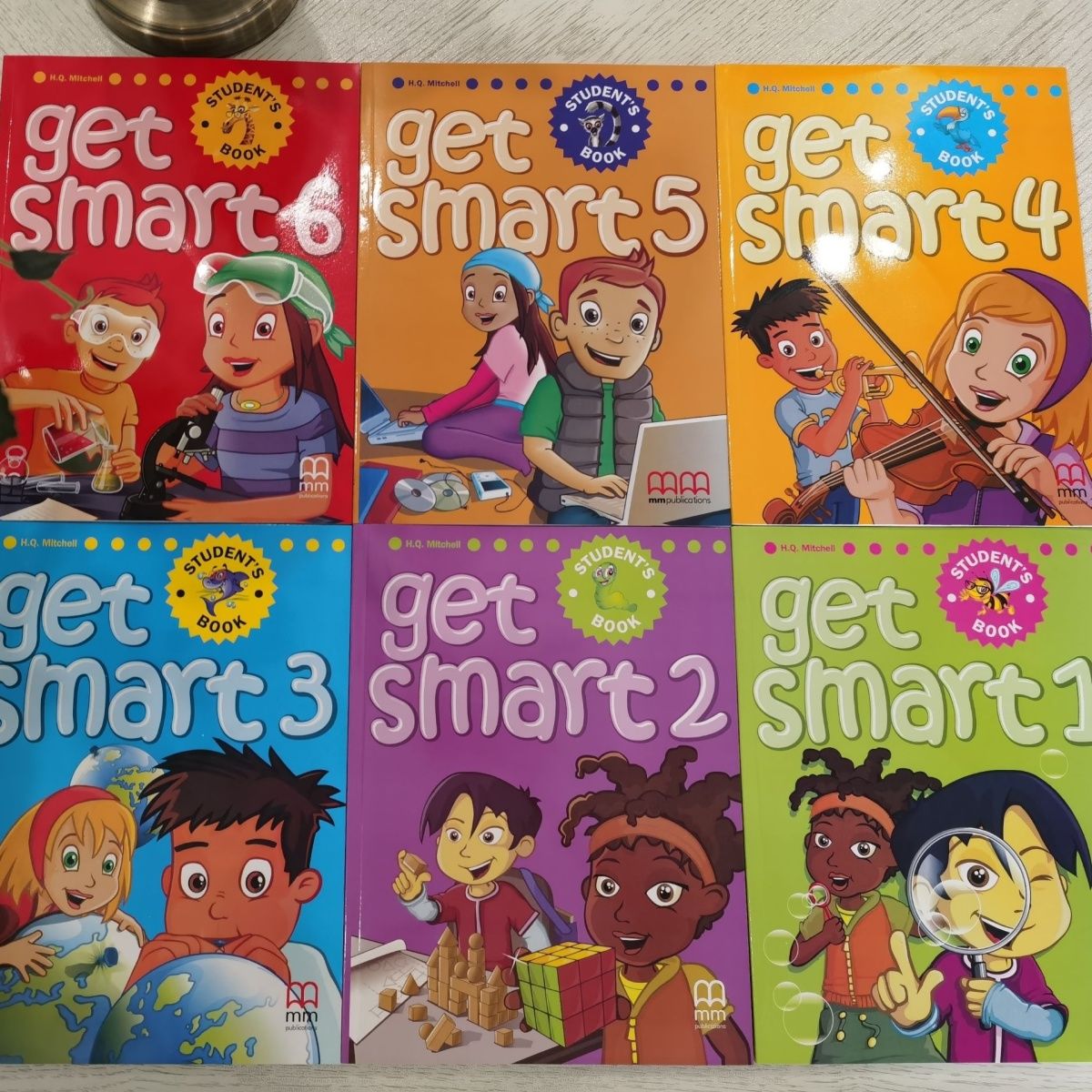 get smart1-6级全12册原装进口6-12岁少儿英语教材变聪明含CD 第一级 学生书+练习册