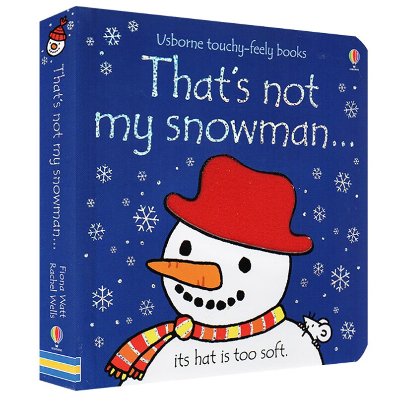 Usborne 英文原版 Thats Not My Snowman 那不是我的雪人 儿童趣味触觉认启蒙精装纸板触摸书