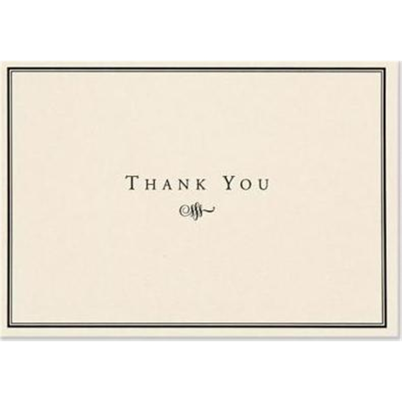 Thank You Notes Black/cream
