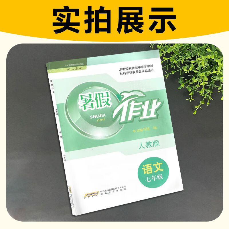 2023新版 初中暑假作业七八年级英语文数学生物理化政史地 初一二 暑假作业七年级 语文人教版