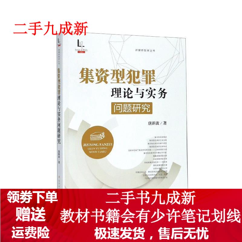 集资型犯罪理论与实务问题研究 唐新波 著 9787205096762 辽宁人民出版社