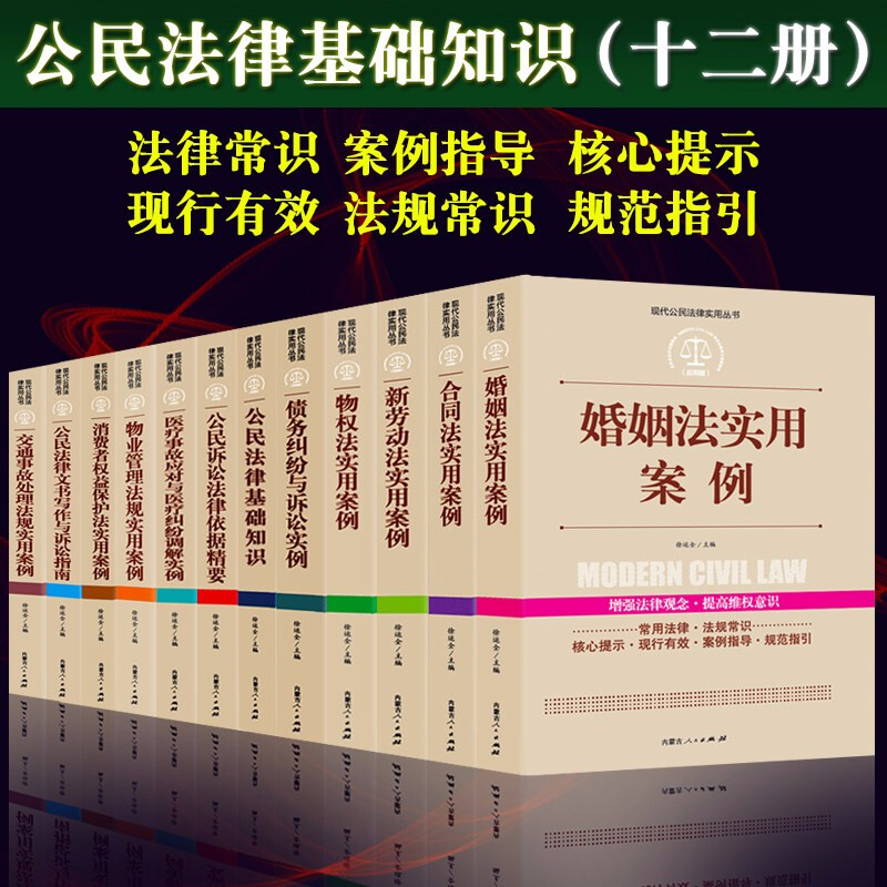全12册公民法律基础知识+债务纠纷诉讼+婚姻法+合同法+新劳动法公民法物业管理法消费者权益保护法 12册现代公民法律实用丛书