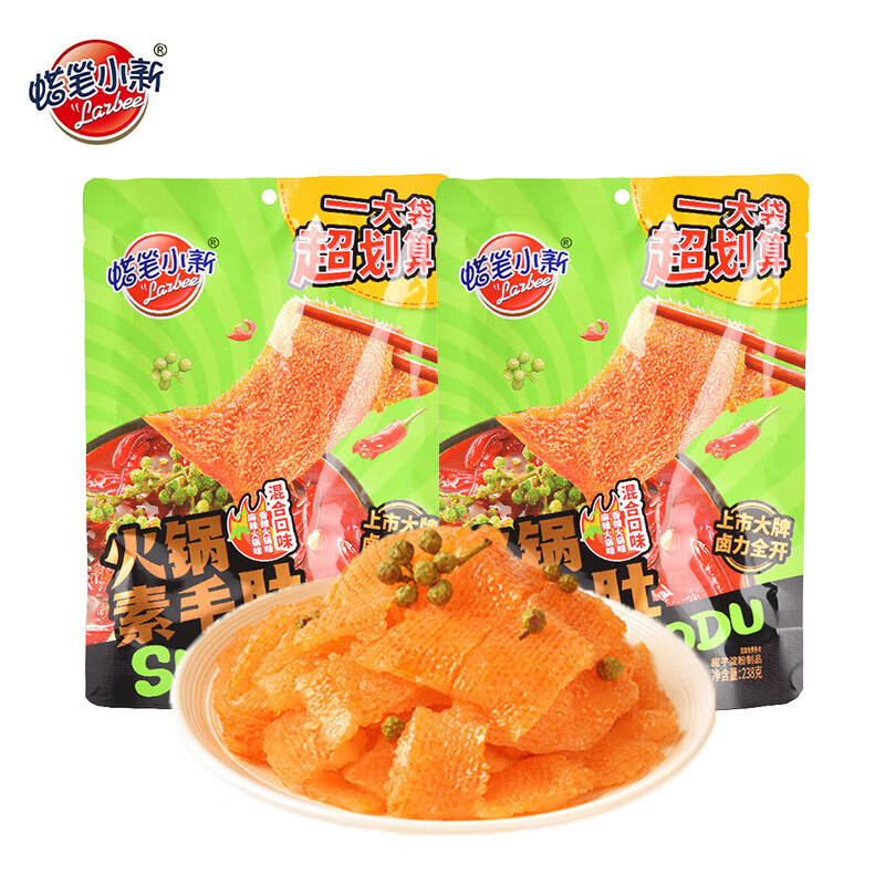 蜡笔小新火锅素毛肚238g*2袋 香辣/麻辣混合口味装网红零食小吃-京东商城【降价监控 价格走势 历史价格】 - 一起惠神价网_178hui.com