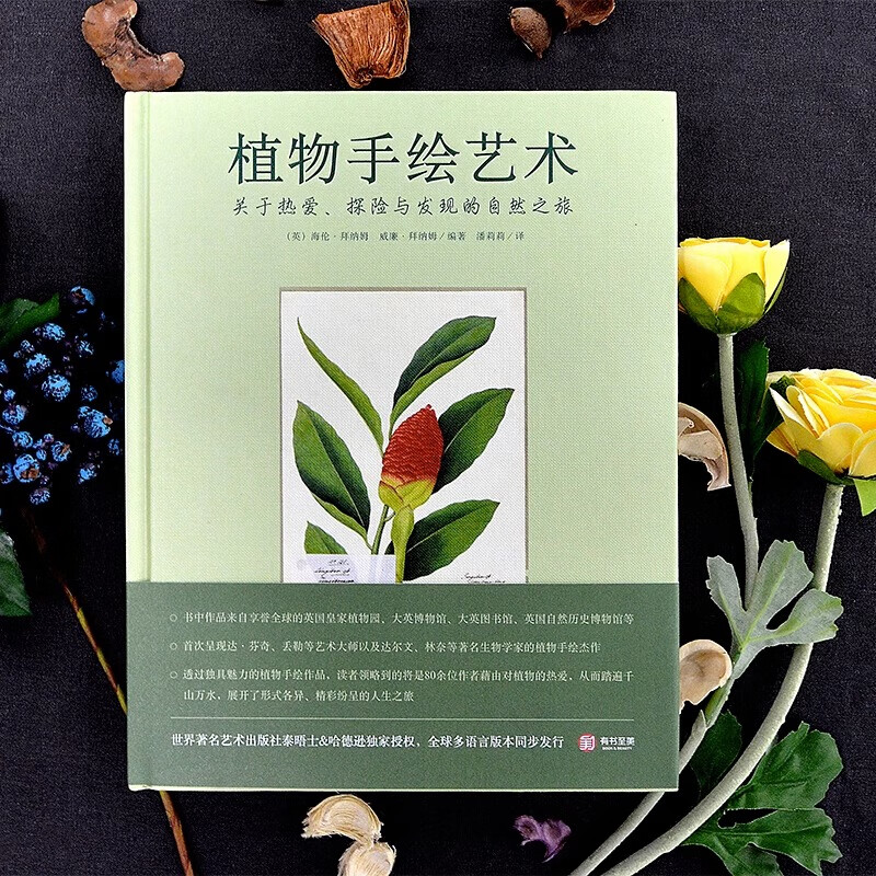 【精装】植物手绘艺术 关于热爱探险与发现的自然之旅达芬奇达尔文林奈丢勒手绘原稿奇异植物百科大全生