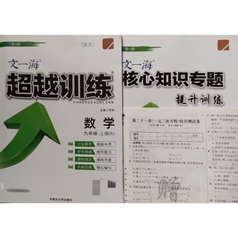 22秋超越训练九年级数学上册R（电子答案）