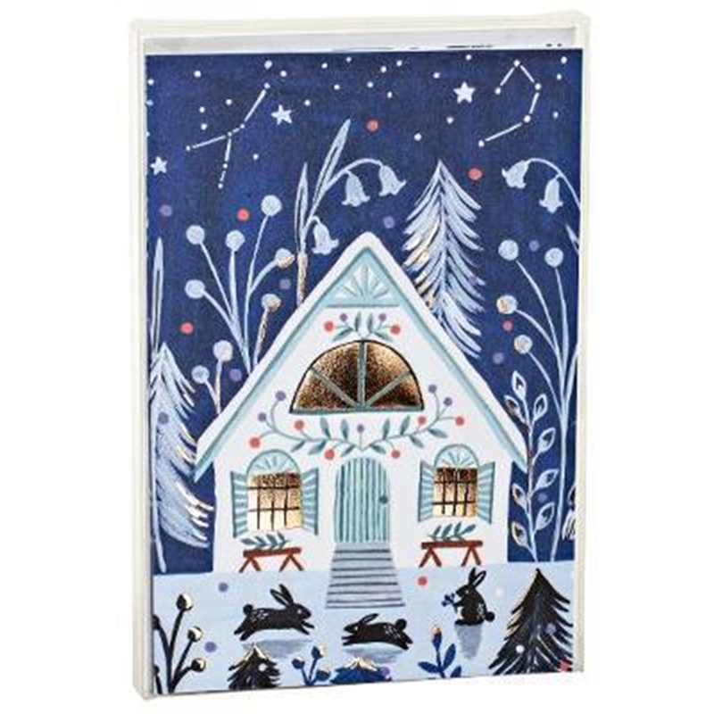 Cozy Winter Cabin Big Notecards