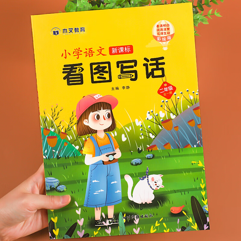 看图写话二年级上册下册人教版 小学生写作范本文大全同步语文专项训练书每日一练小学2年级说话写话作文书起步入门练习册 看图写话（全一册） 小学二年级