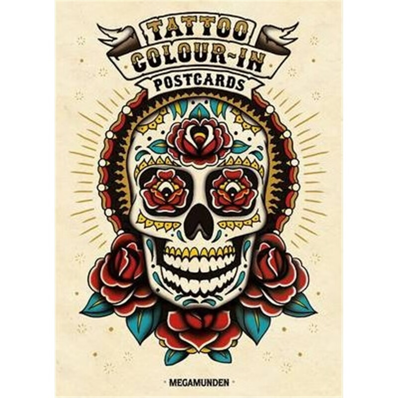 Tattoo Colour-In Postcards