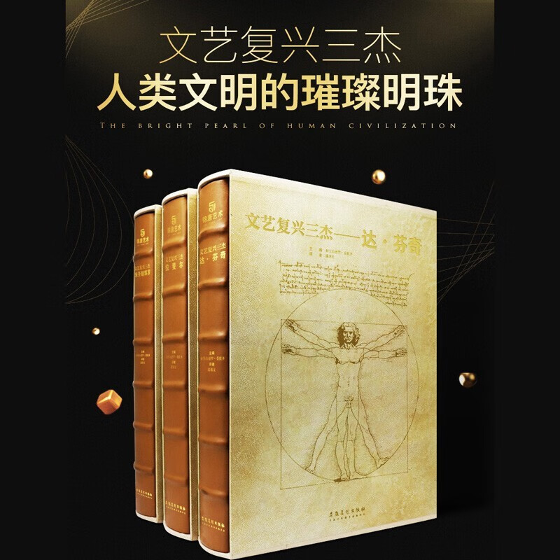 文艺复兴三杰 达芬奇 拉斐尔 米开朗基罗 全3本建筑绘画 手稿 雕塑画作素描大师代表作品 私人博物馆