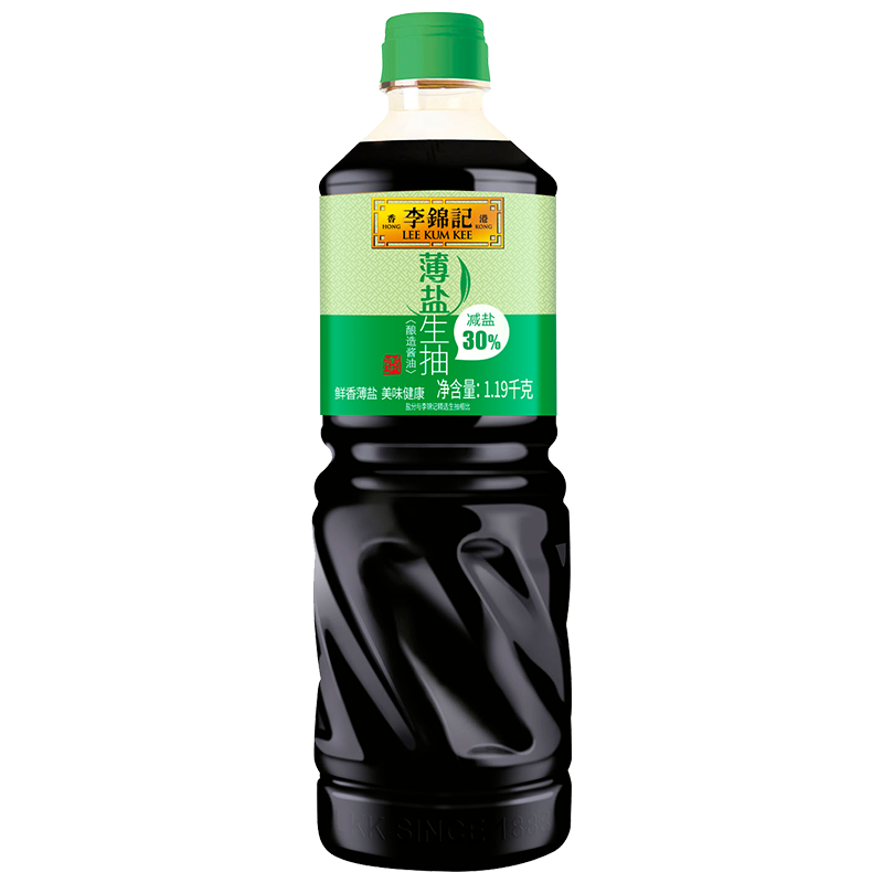 李锦记酱油 薄盐生抽1.19kg*2件（含赠），19.90元+运费（合9.95/件、抢券17.9元）—— 慢慢买比价网