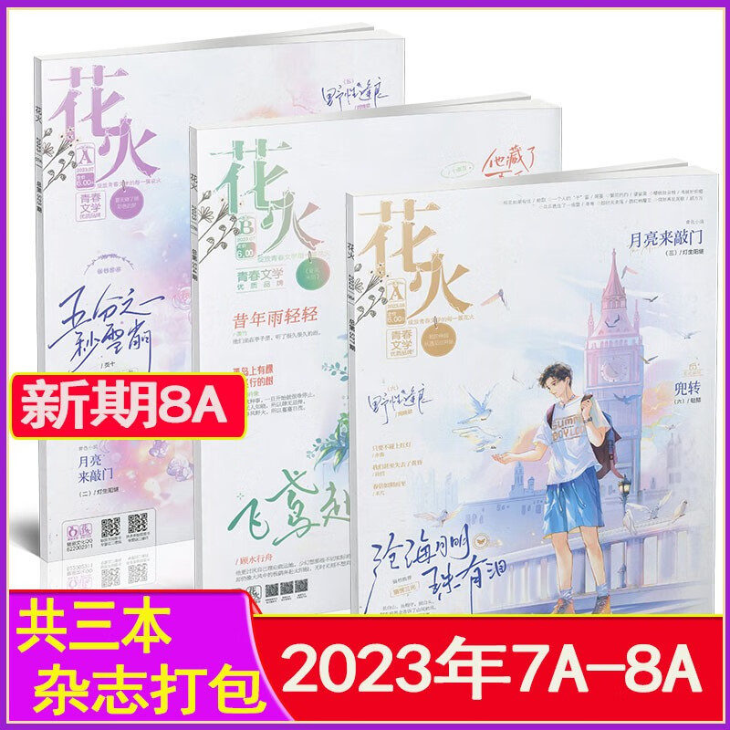 多种套装自选】花火杂志志2023年1A-8A打包（半年/全年订阅2024）2022过期刊魅丽花火系列锦色青春爱格女生言情校园文学都市小美好 新3本【2023年7A-8A】
