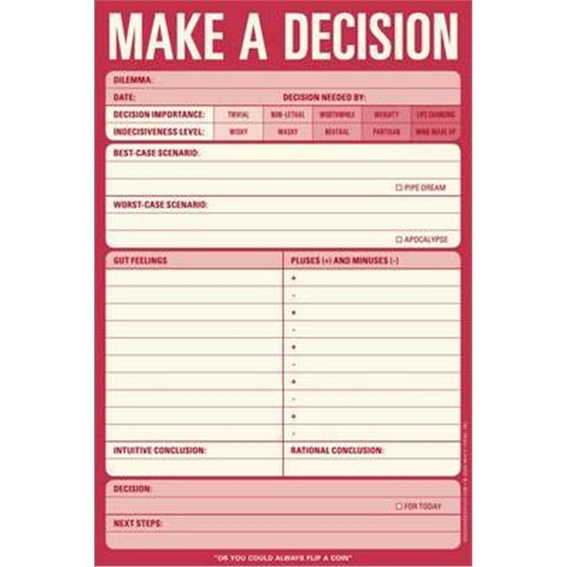 Knock Knock Pads: Make a Decision Pad