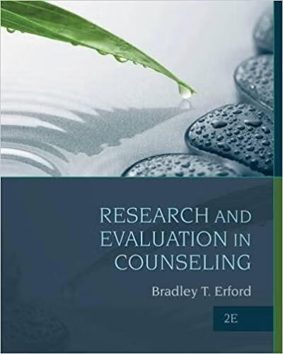 RESEARCH AND EVALUATION IN COUNSELING