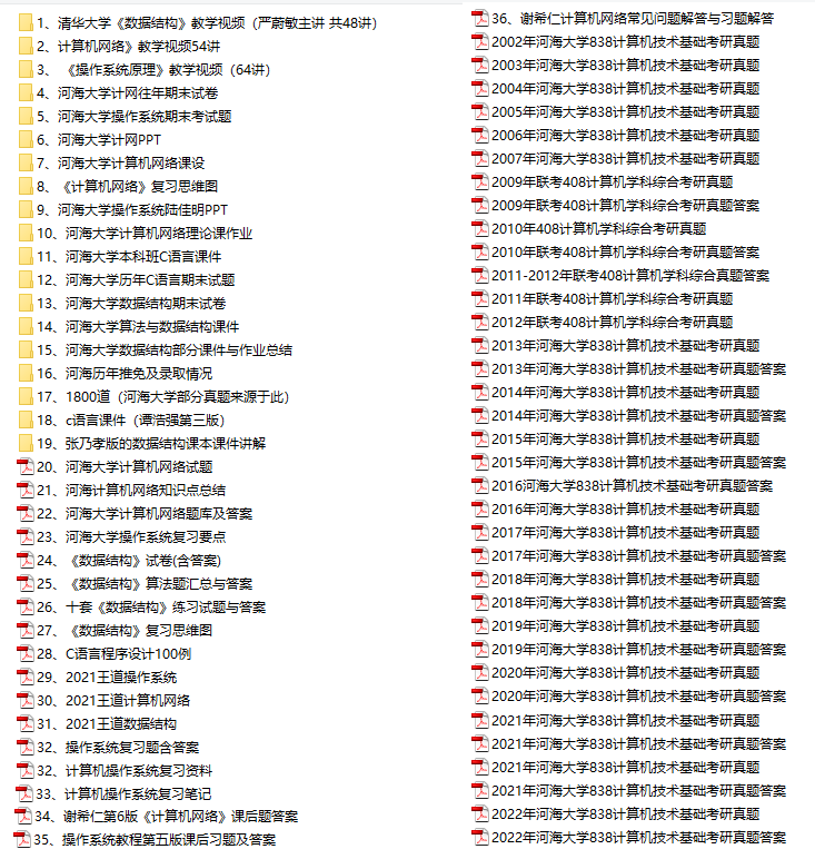 2024河海大学838计算机考研真题答案河海838计算机专业课初试资料 纸质版