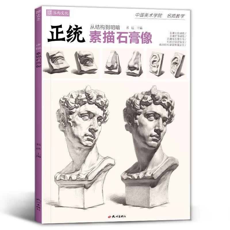 正统素描石膏像从结构到明暗2022人物头像肖像学五官结构组合画画书籍本照片临摹范本画册零基础静物高考
